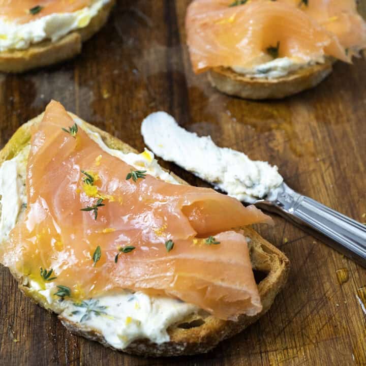 Mascarpone Toast with Lox - Always From Scratch