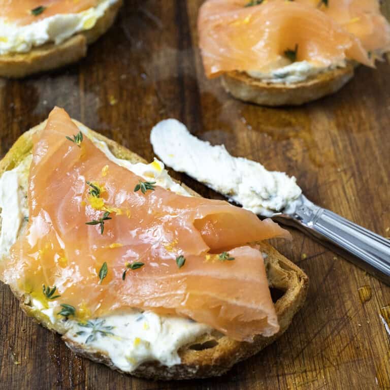 Mascarpone Toast with Lox - Always From Scratch