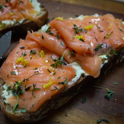 Mascarpone Toast with Lox - Always From Scratch