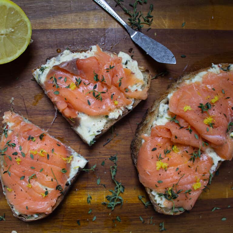 Mascarpone Toast with Lox - Always From Scratch