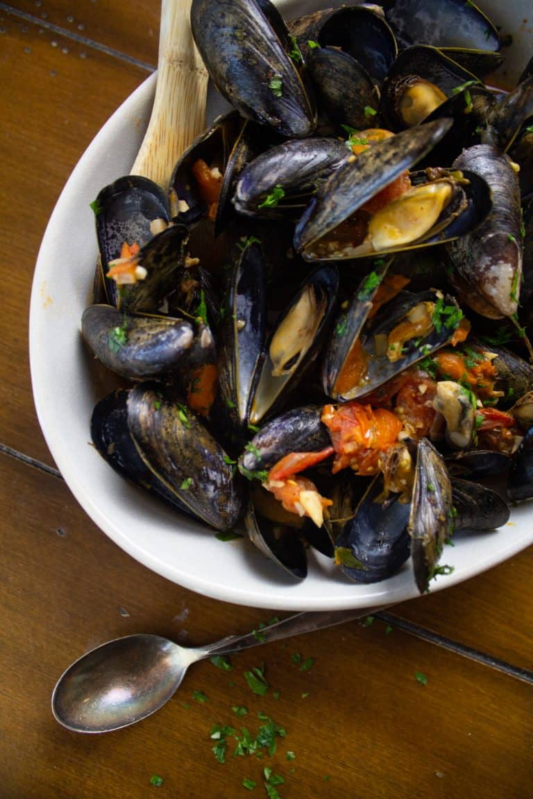 Mussels in Tomato White Wine Sauce - always from scratch
