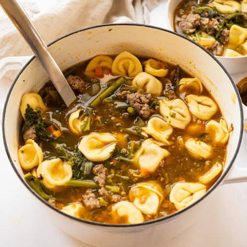 Broccoli Rabe and Tortellini Soup - Always From Scratch