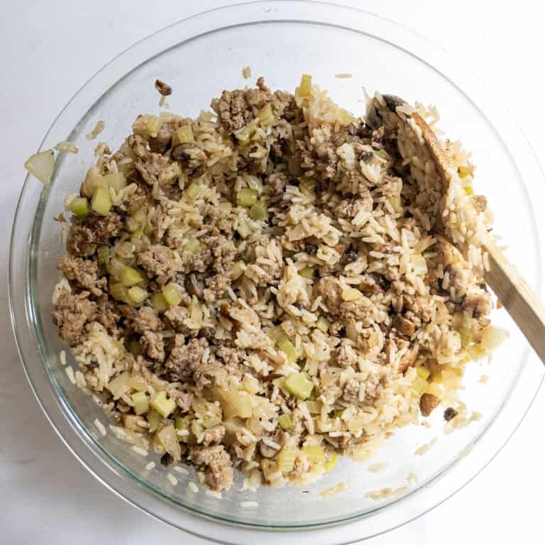 Rice Dressing with Sausage - Always From Scratch