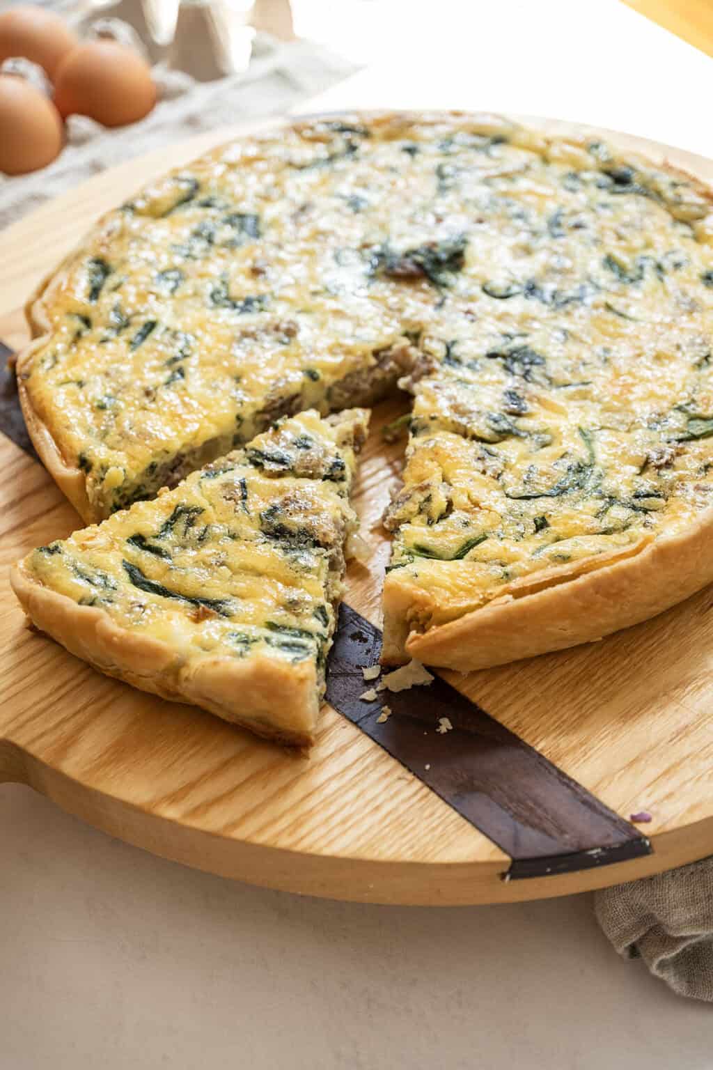 The BEST Sausage and Cheese Quiche - Always From Scratch