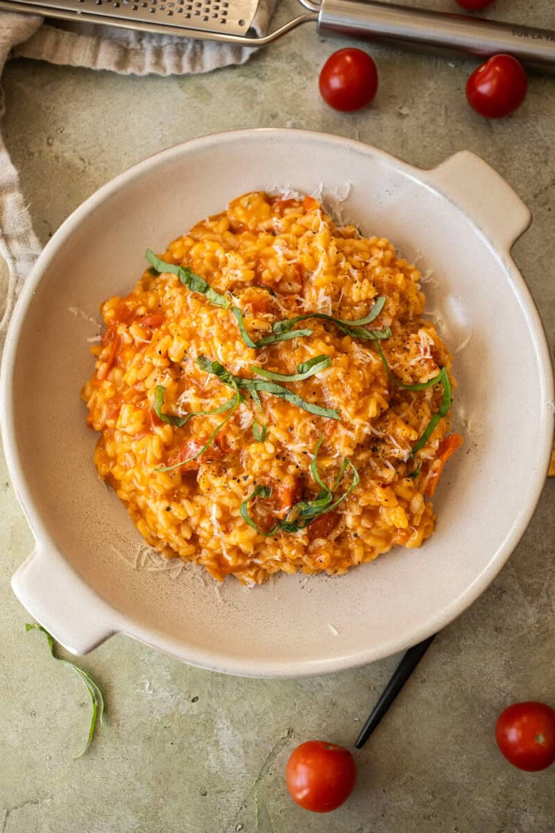 Creamy Cherry Tomato Risotto - Always From Scratch