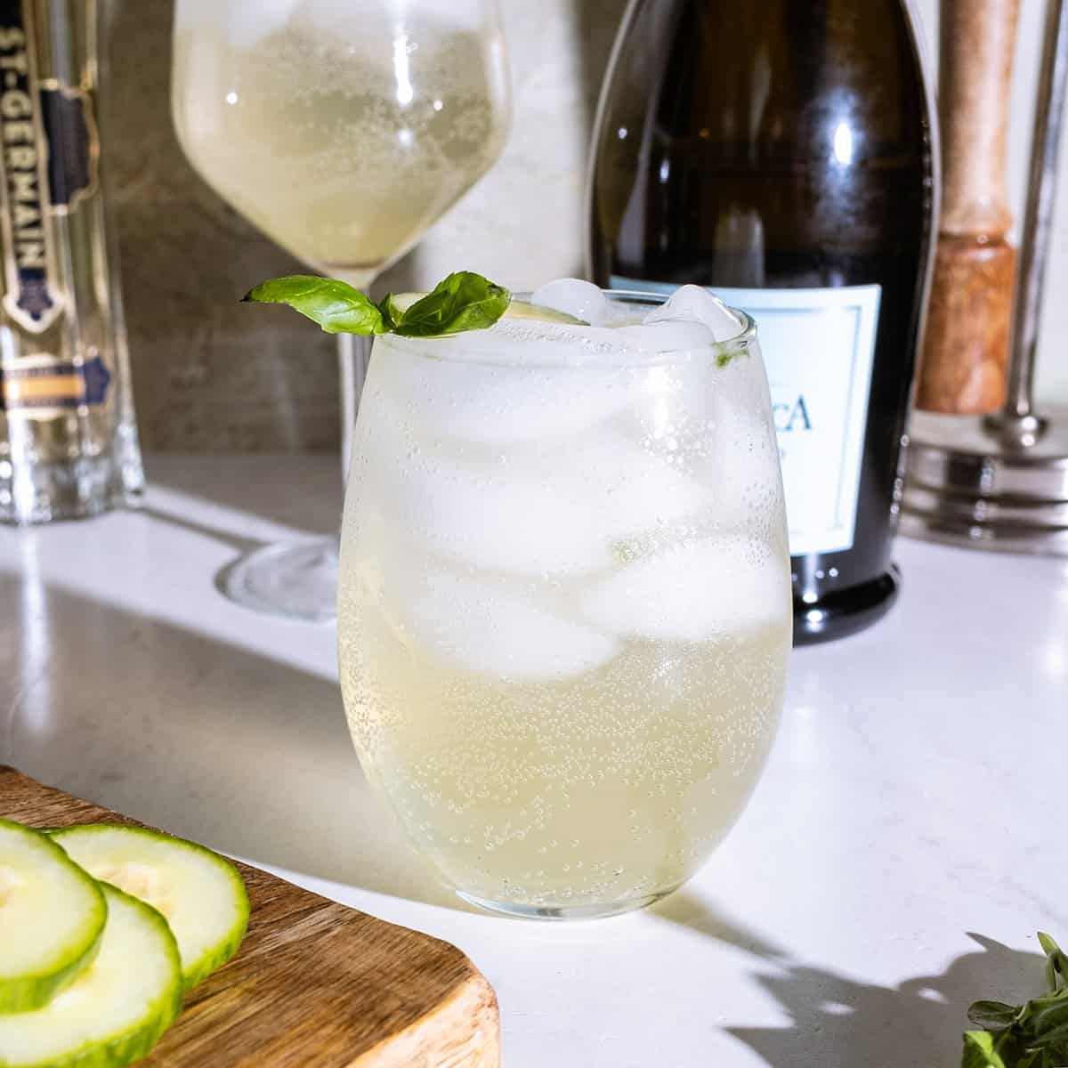 St. Germain Basil Cucumber Spritz - Always From Scratch