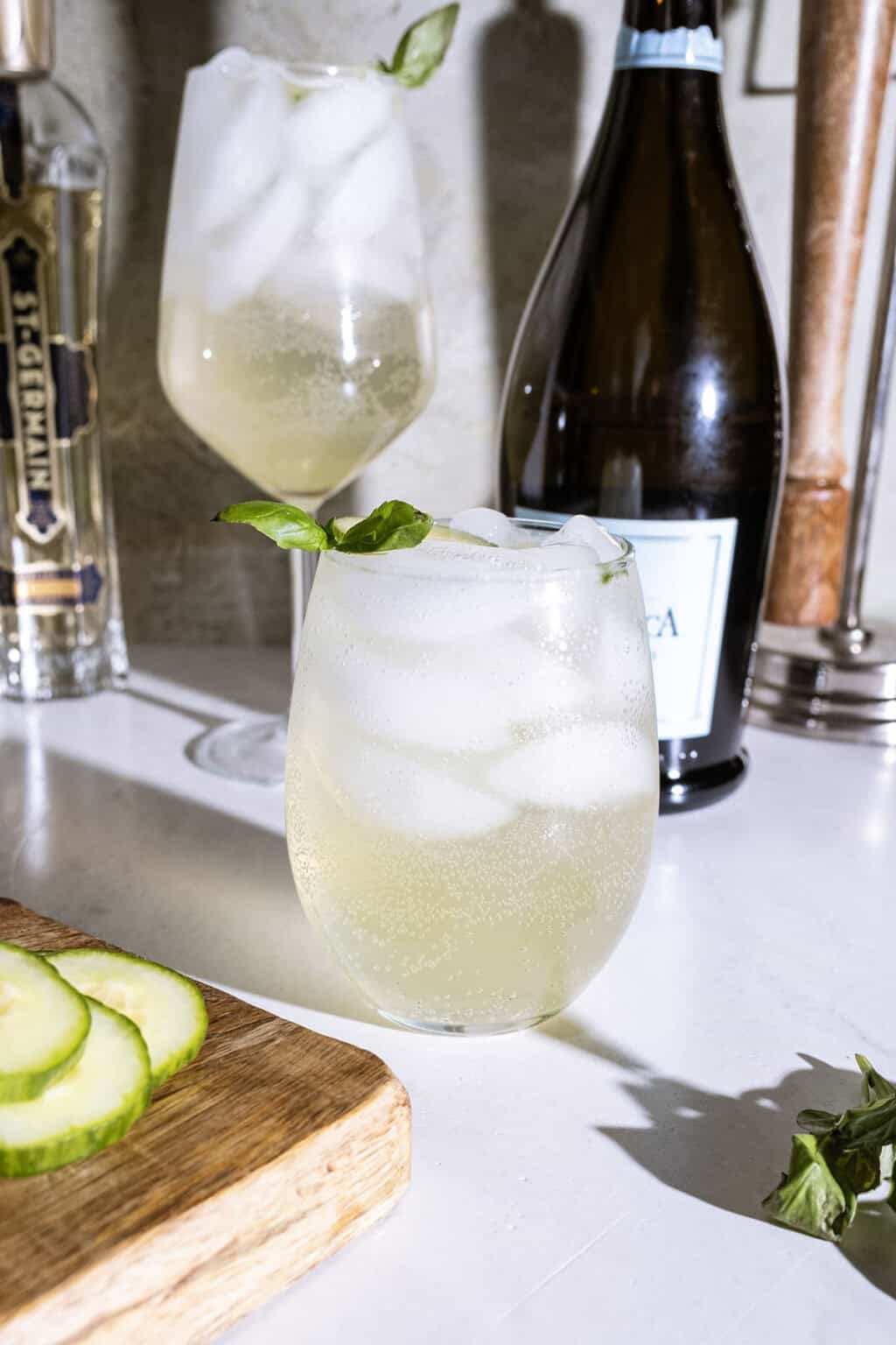 St. Germain Basil Cucumber Spritz - Always From Scratch