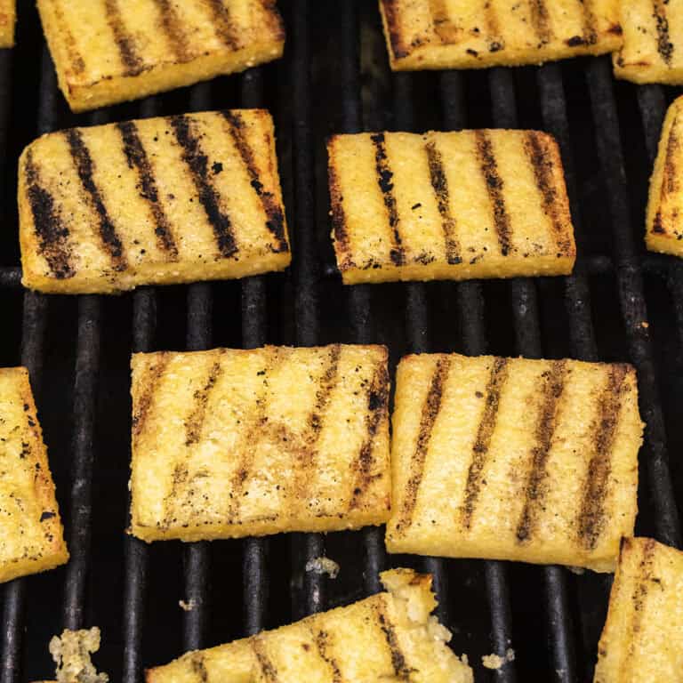 Perfect Grilled Polenta with Marinara and Pesto - Always From Scratch